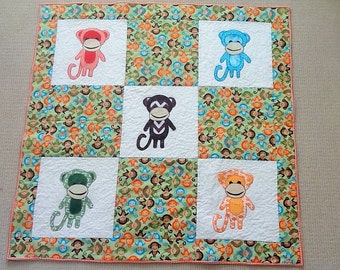 Monkey quilt pattern | Etsy