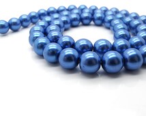 Popular items for royal blue pearls on Etsy