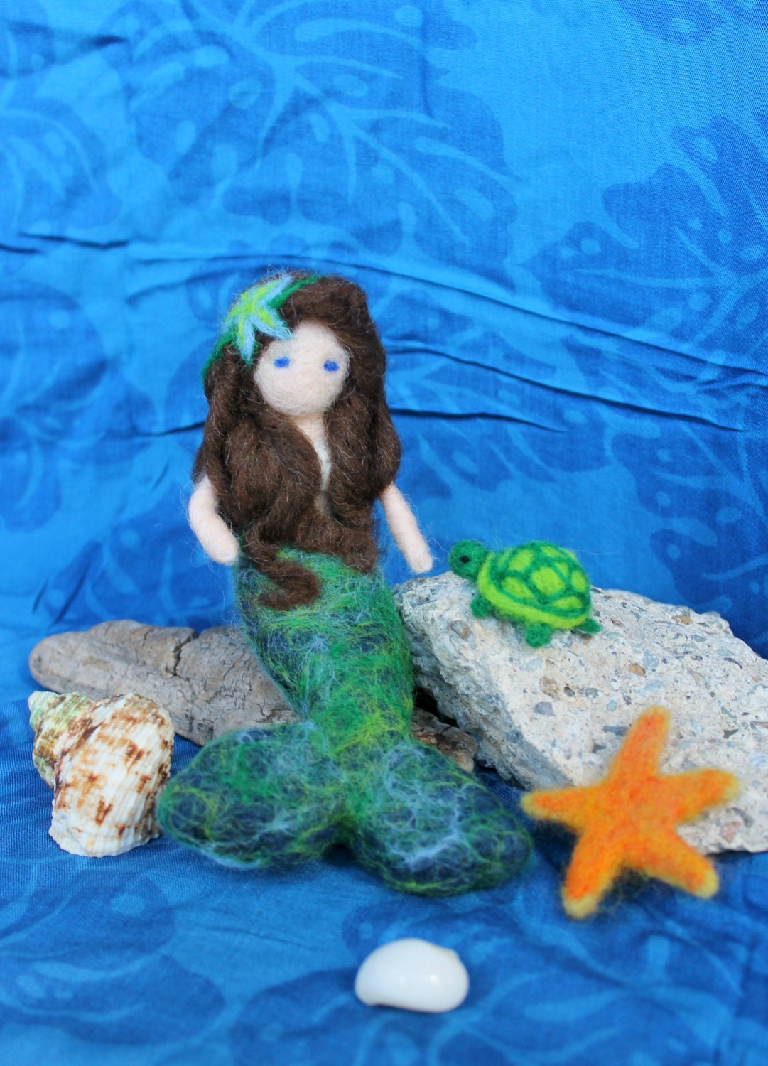 Mermaid Doll Needle Felted Mermaid Toy Waldorf by JensFeltedJems