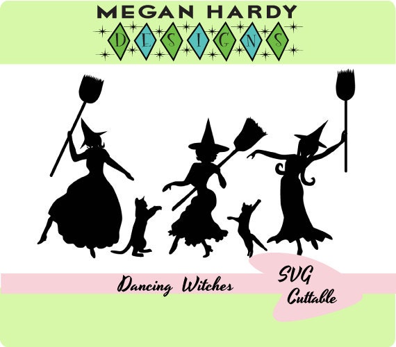 Dancing Witches SVG File by MeganHardyDesigns on Etsy
