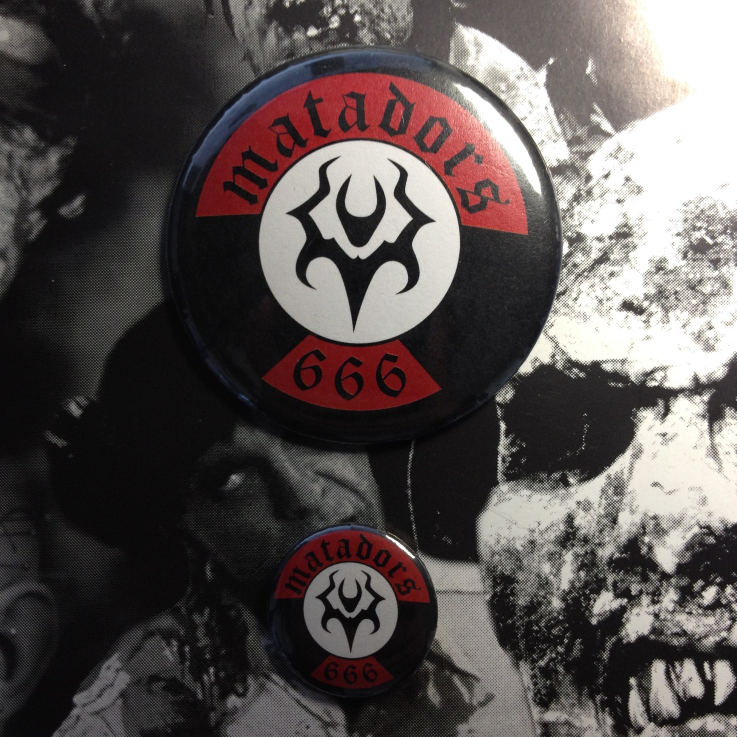The Matadors 666 Psychobilly button – Funny Pinback Buttons For Everyone