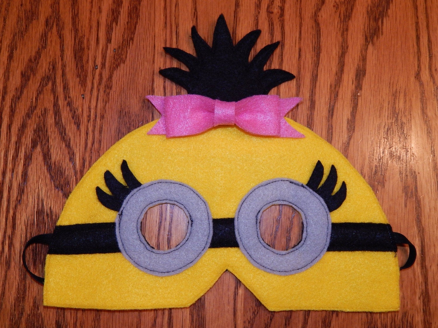 Despicable Me Double Eye Minion Felt Mask by OurCozyCreations