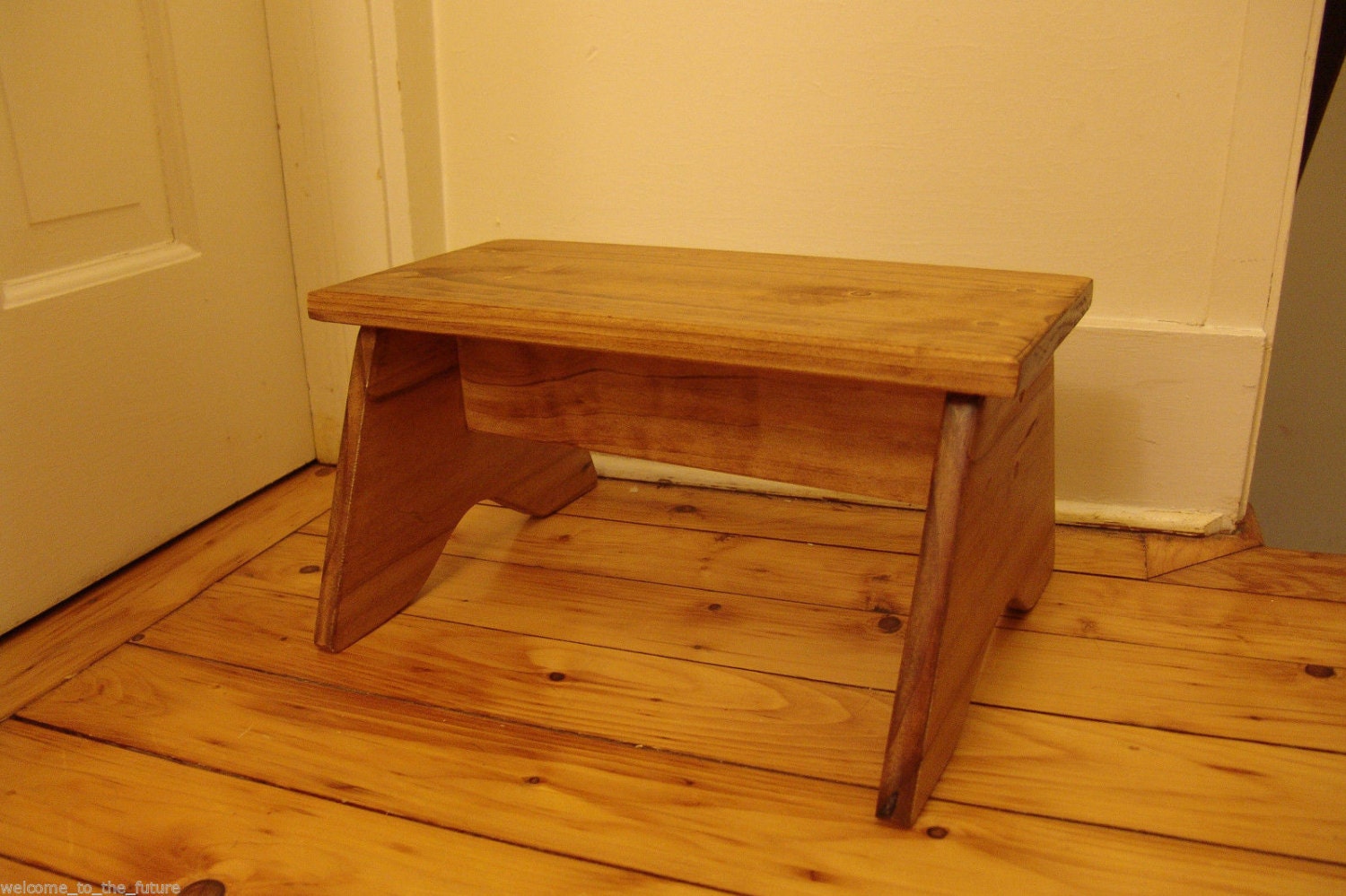 Handcrafted Heavy Duty Step Stool Compact by WindyWoodsWoodcraft