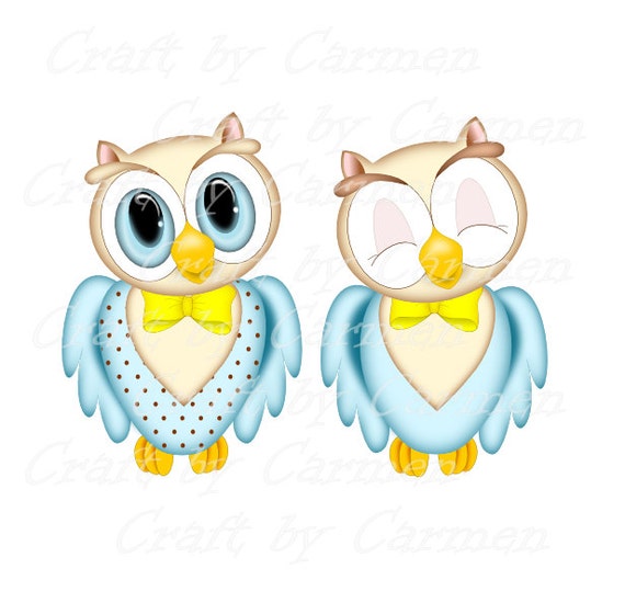 Owls clip art cute owls clipart scrapbook graphic by CraftbyCarmen