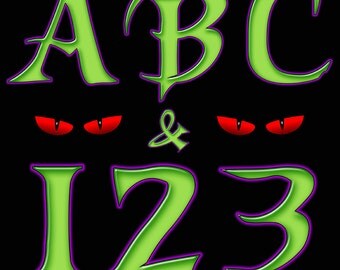 Halloween alphabet | Etsy