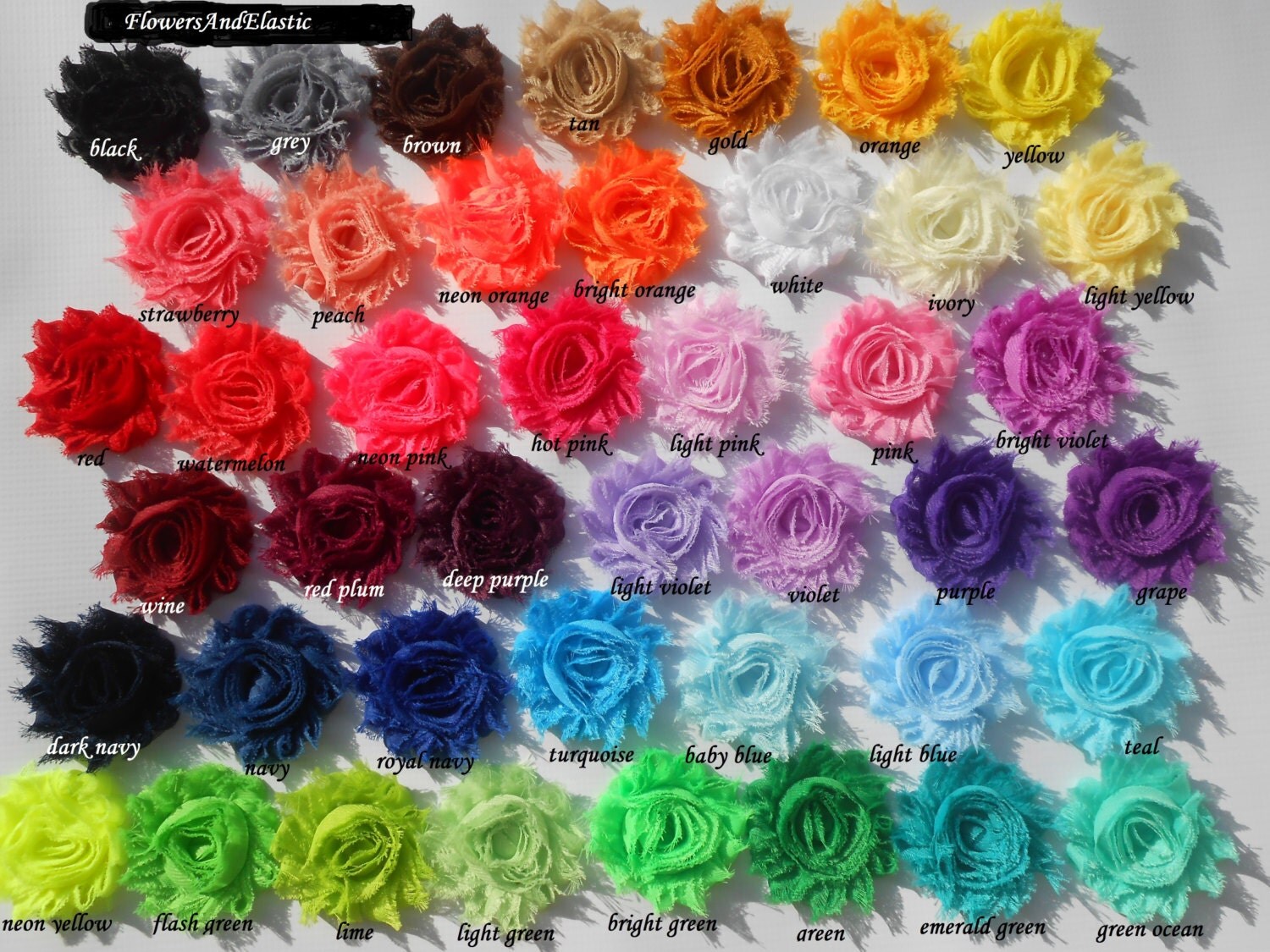 Headband Flowers for your princesses by FlowersAndElastic on Etsy