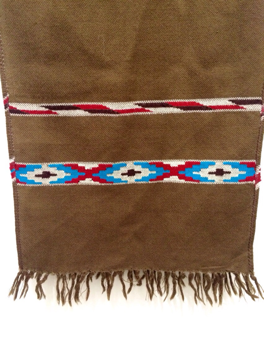 Great brown native american long wooven scarf – Haute Juice