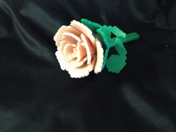 Items similar to FREE SHIPPING: 3D Rose Perler Beads on Etsy