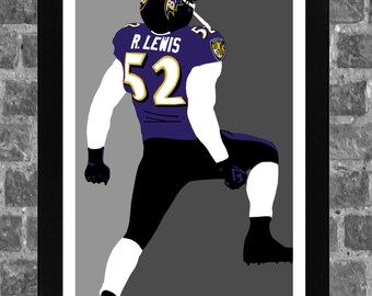 Items similar to 8x10 Ray Lewis graphite pencil drawing print on Etsy