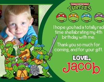 Tmnt thank you card | Etsy