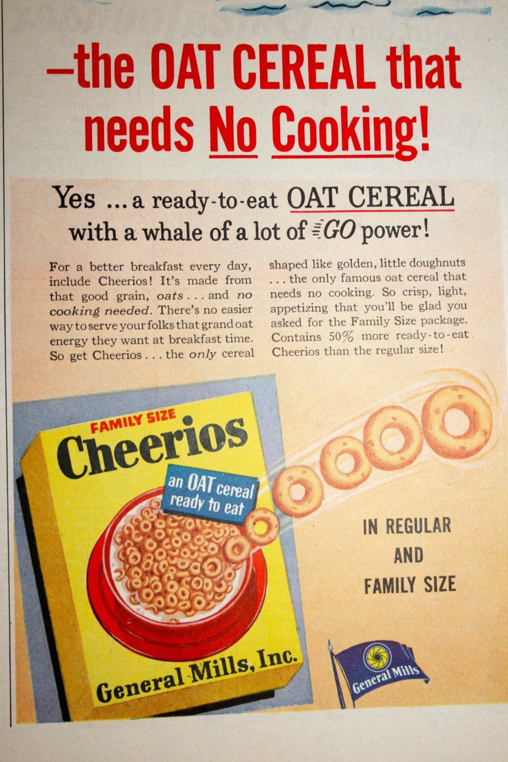 Cherrios Cereal Ad Vintage Food Ad General by ClassicVintageAds