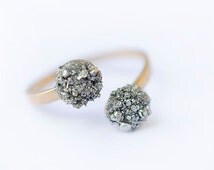 Unique pyrite ring related items | Etsy