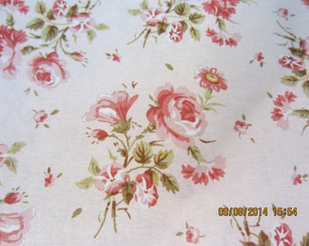 Vintage rose fabric | Etsy