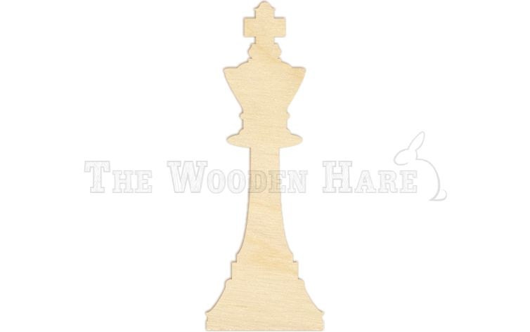 King Chess Piece Wood Cut Out 160102 Unfinished wood
