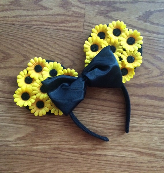 Sunflower Ears Custom Floral Minnie Mouse Ears by MagicalEars