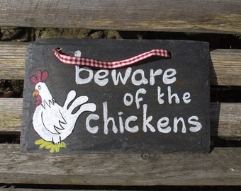 Popular items for beware of chickens on Etsy