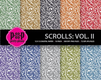 Scroll stencils | Etsy