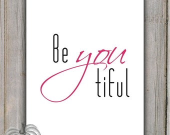Beyoutiful printable | Etsy