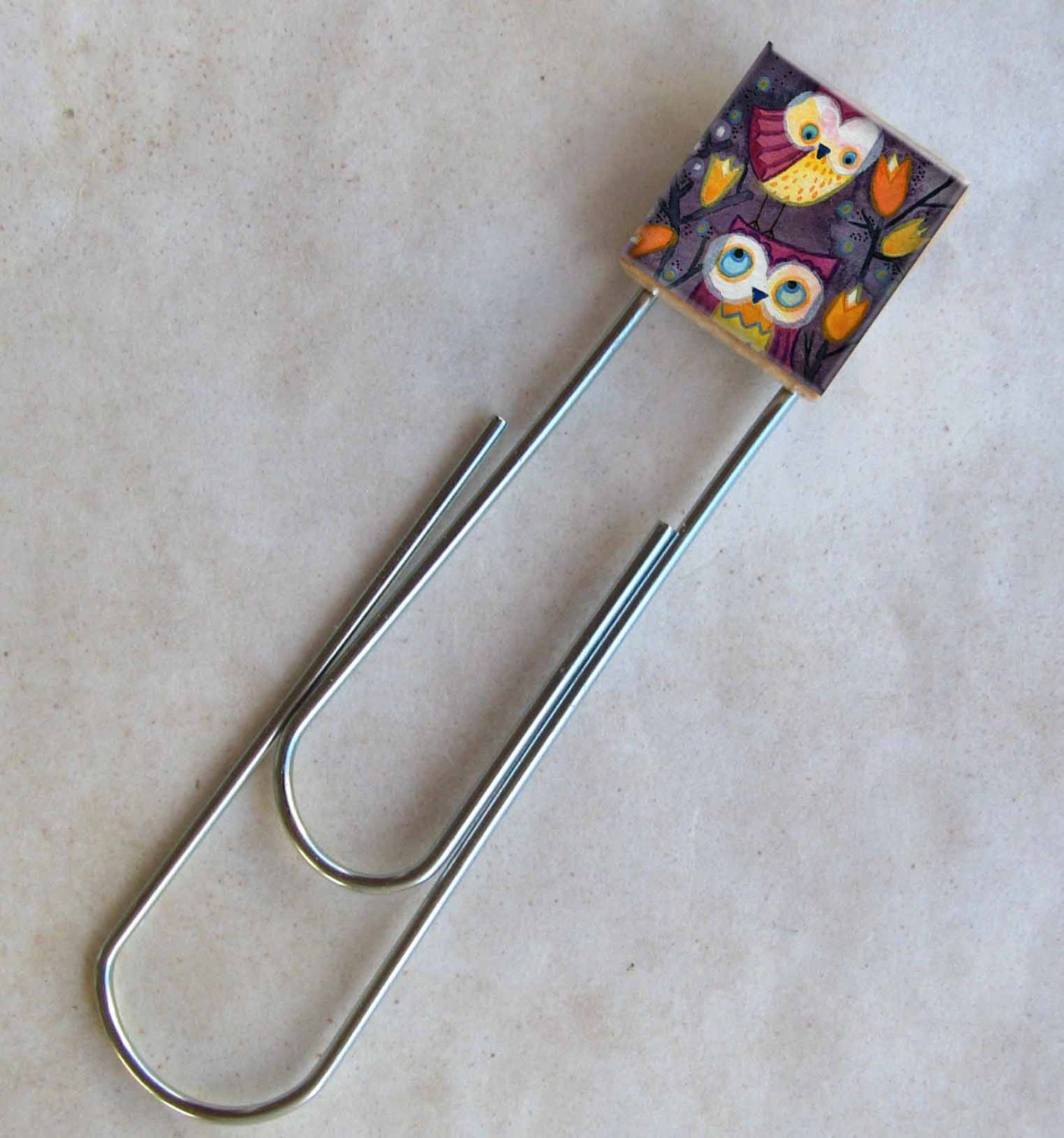 Owl Scrabble Bookmark Large Paperclip