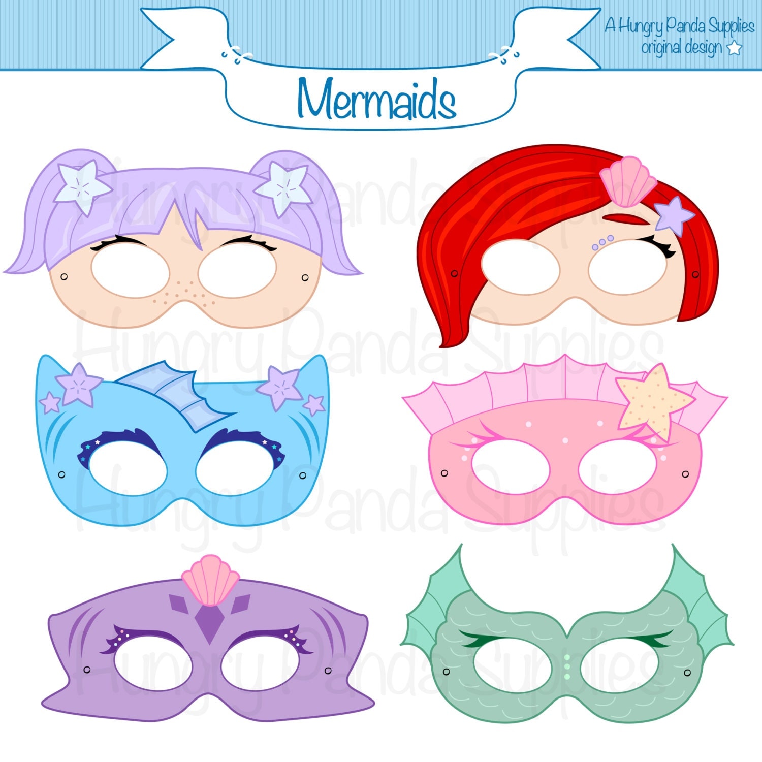 Mermaid Printable Masks mermaid mask mermaids masks under