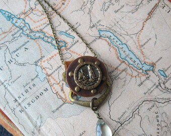 Seafarer Necklace Nautical Jewelry Sailing Necklace Sail On Sailor