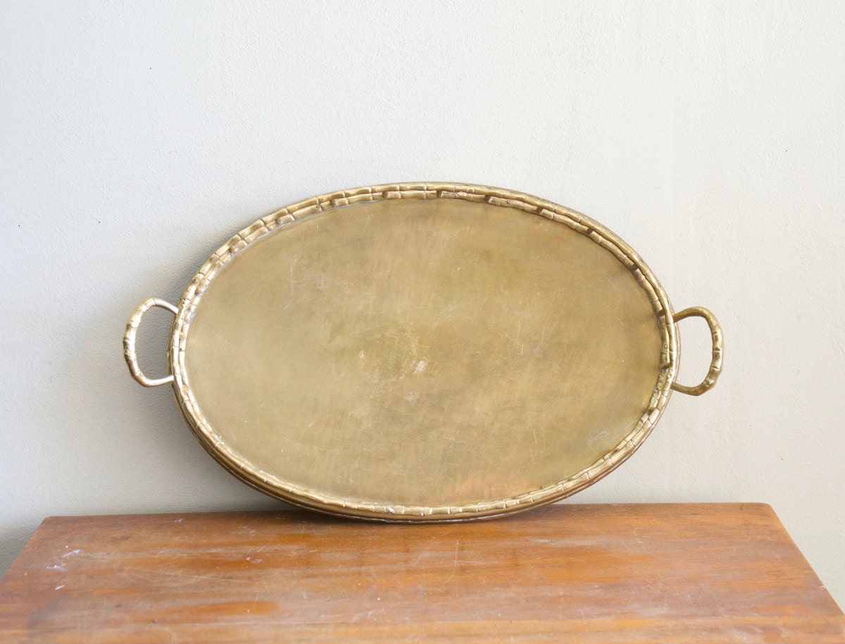 Vintage 20 Oval Brass Serving Tray Etsy Finds Vintage 20 Oval Brass Serving Tray Etsy Finds