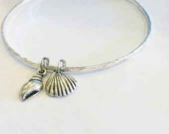 Popular items for sea shell bangle on Etsy
