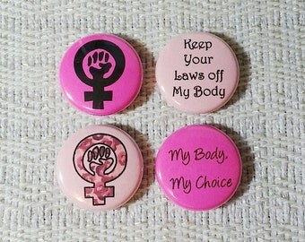 Popular items for feminist buttons on Etsy