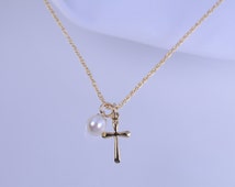 Unique girls cross necklace related items | Etsy