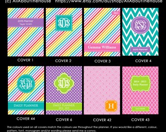 Weekly Meal Planner Printable chevron blue Menu Planner PDF