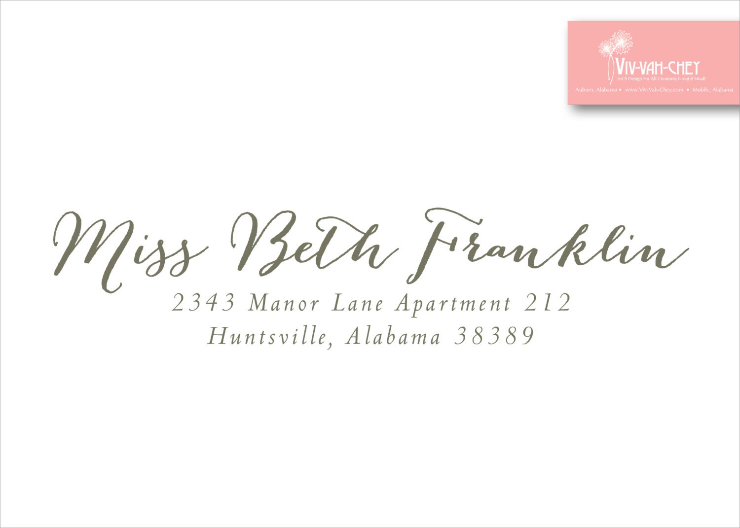 Recipient Address Envelope Printing