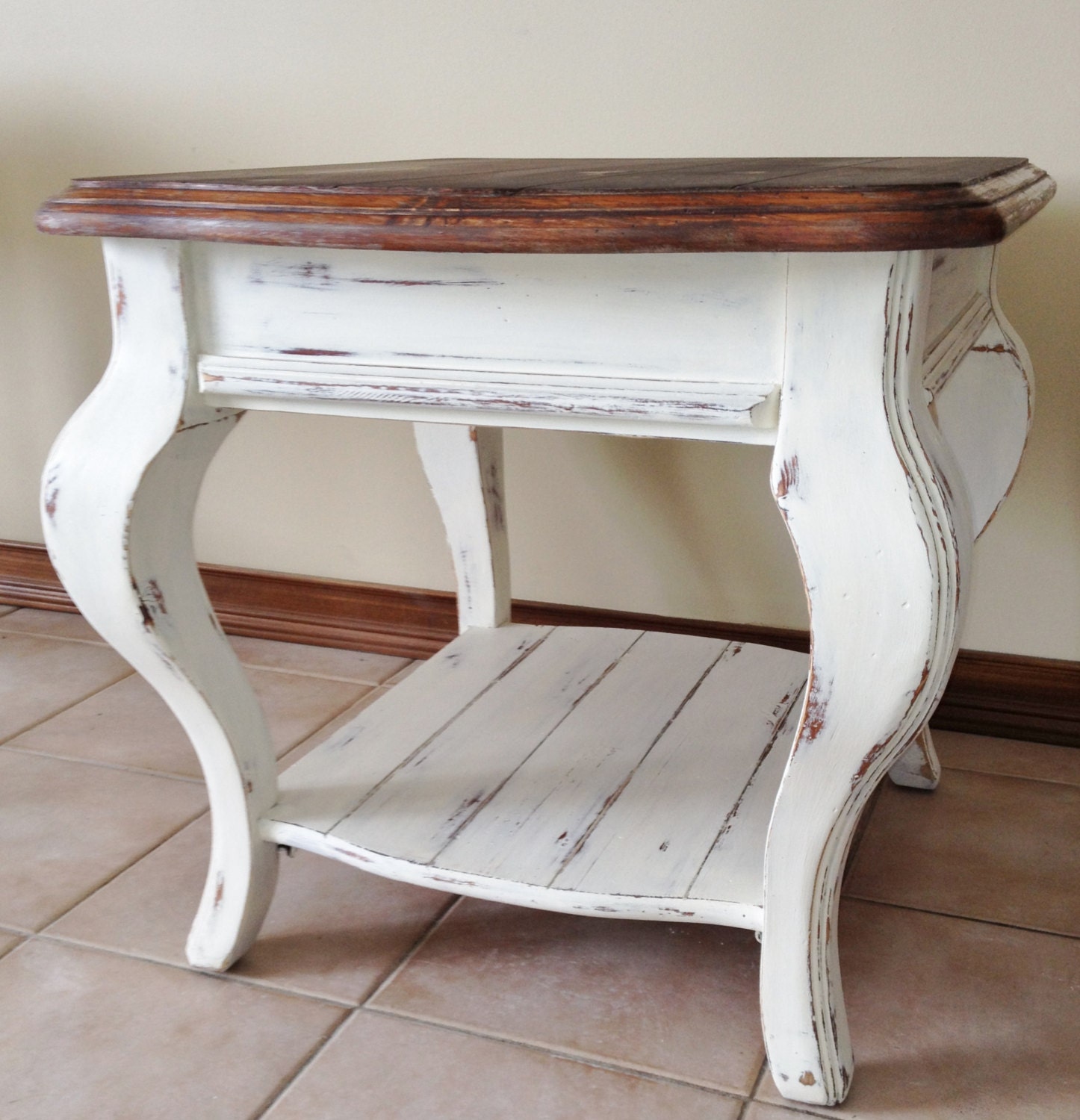 SOLD!!!!!Rustic Farmhouse/Cottage end table Refinished with Annie Sloan ...