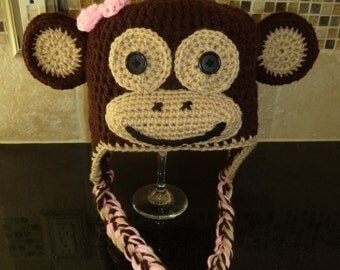 Crochet monkey hat | Etsy