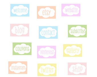 Popular items for blogger icons on Etsy
