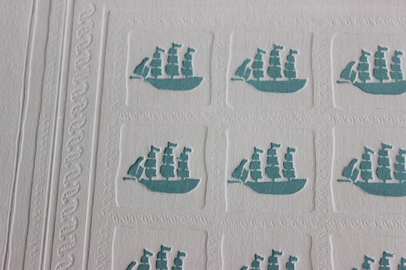 Mary Rutherford Ships Print Quilted Art Signed & Numbered