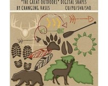 Digital Scrapbooking Shapes, The Great Outdoors, Camping Clipart ...