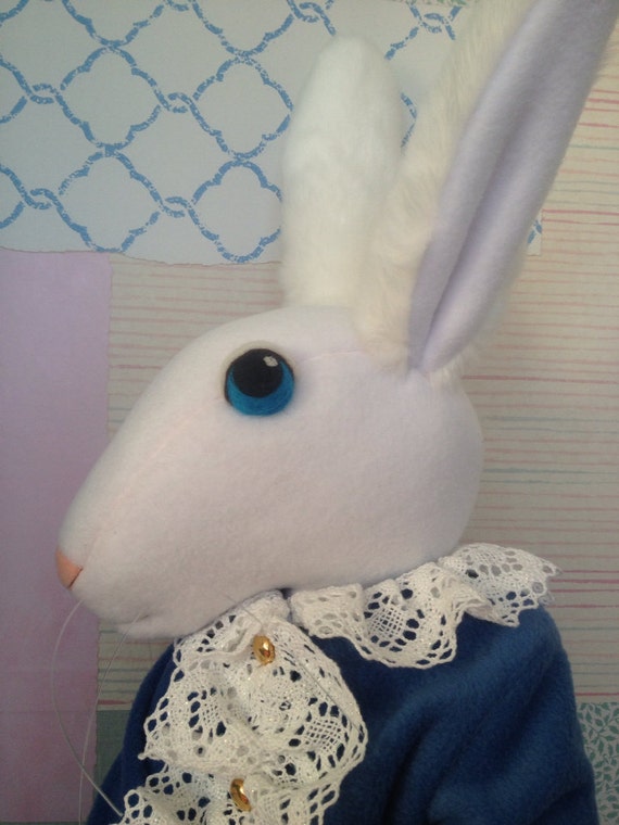 Full sized Edward Tulane Doll jointed white rabbit