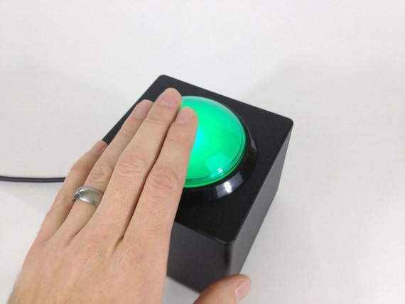 USB Button Big Green Button DIY Wedding Photobooth or