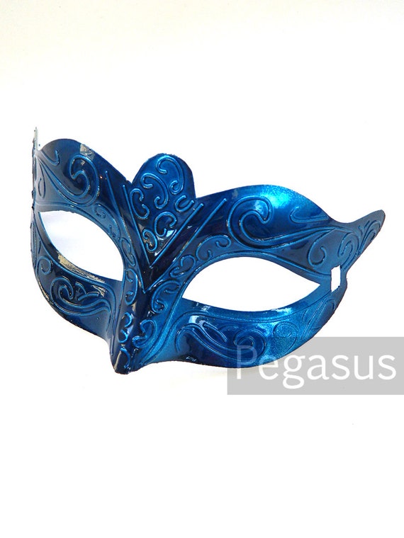 Royal Blue Enameled masquerade mask base 1 Mask DIY by pegasus22