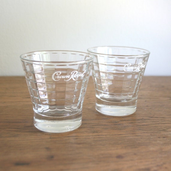 Pair of Vintage Crown Royal Cocktail Glasses by sariloaf on Etsy