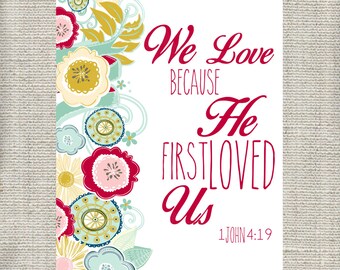 Popular items for 1 john 4 19 on Etsy