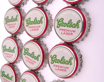 Grolsch 12 Beer Bottle caps For Crafts, Magnets, Jewelry and Sculptures