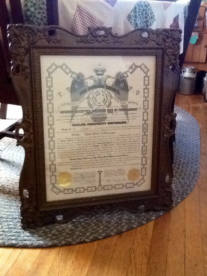 Masonic Certificate 1954 Lehigh PA Framed Rare – Haute Juice