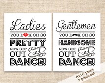 Unique restroom sign related items | Etsy