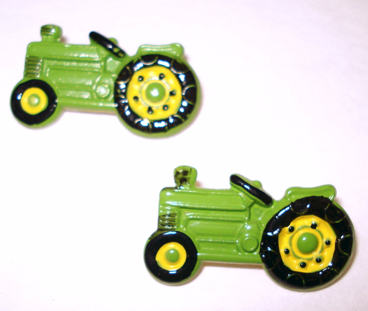 Vintage Buttons . Tractor . Marked