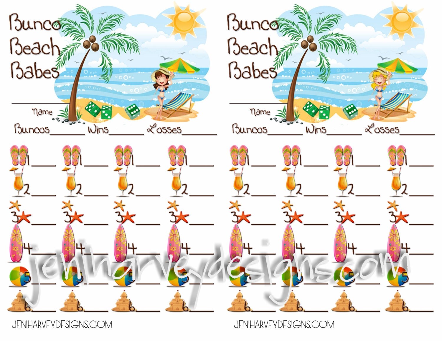 Complete Bunco Beach Babes Set