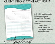 Unique client forms related items | Etsy