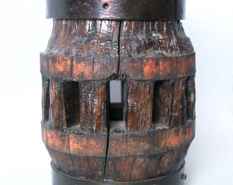Primitive Antique Wagon Wheel Hub with 12 Spokes & 2 Forged Iron Metal ...