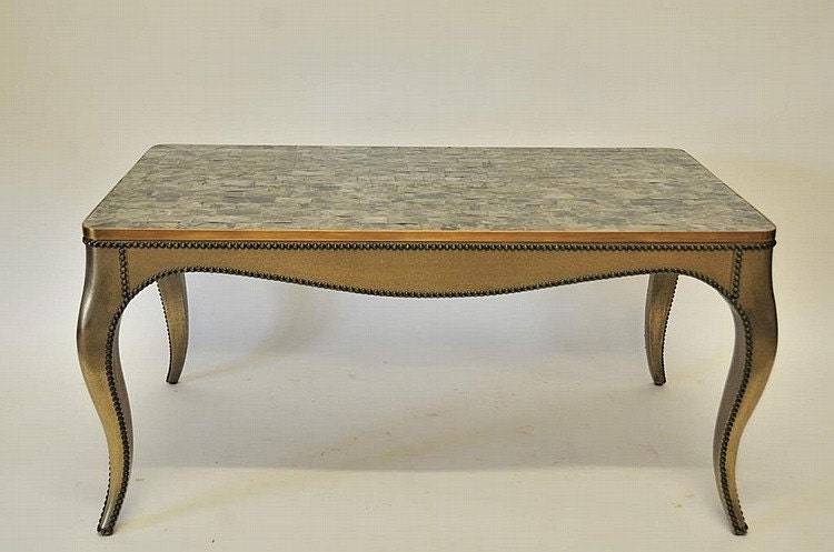 Coffee Table Low Table with Mica Top Cabriole Legs Gilded – Haute Juice