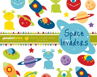 Popular items for alien clipart on Etsy